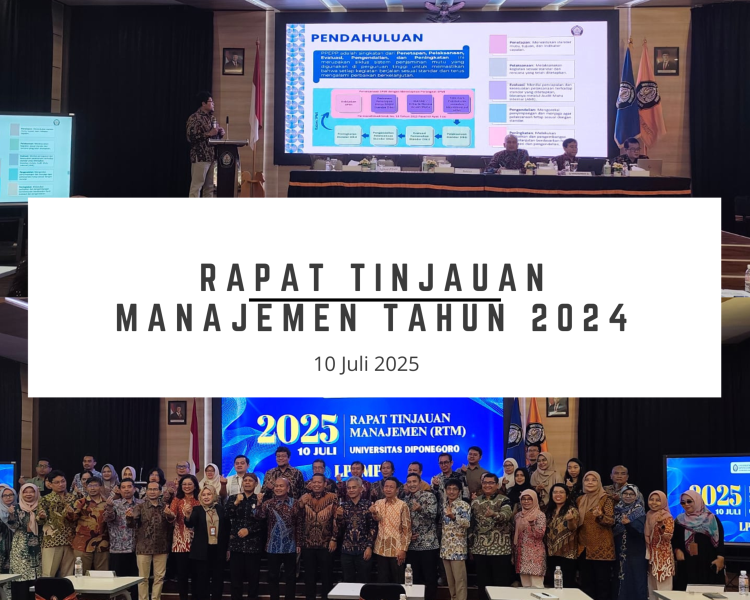 Undip selenggarakan Rapat Tinjauan Manajemen (RTM) Sistem Penjaminan Mutu Internal (SPMI) Tahun ...