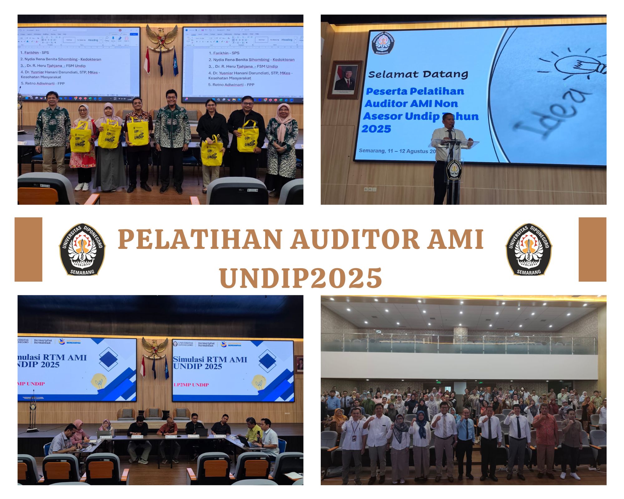 Pelatihan Auditor Audit Mutu Internal Undip (AMI) Universitas Diponegoro Tahun 2025 - LP2MP